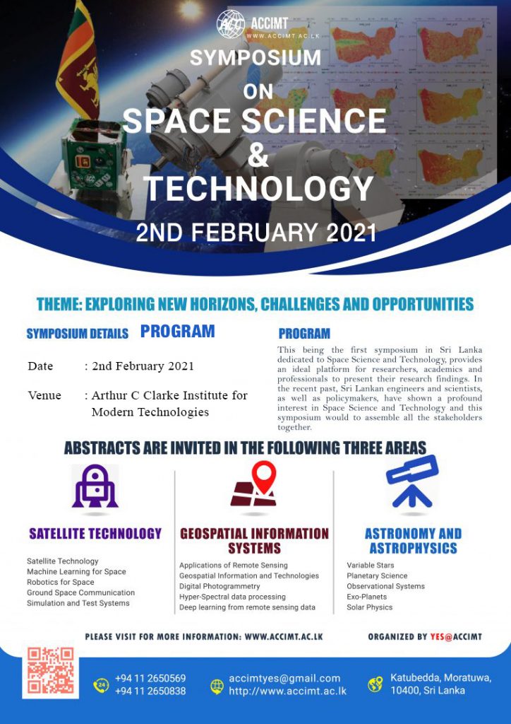 01st National Symposium on Space Science and Technology 2020 – A C C I M T